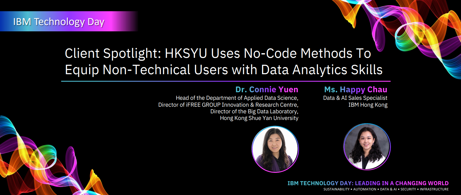 IBM Technology Day | Department of Applied Data Science, Hong Kong Shue Yan University 香港樹仁大學應用 ...